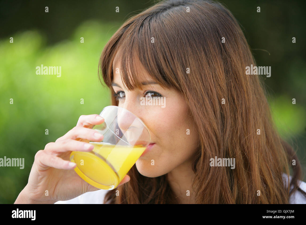 woman profile drink Stock Photo - Alamy