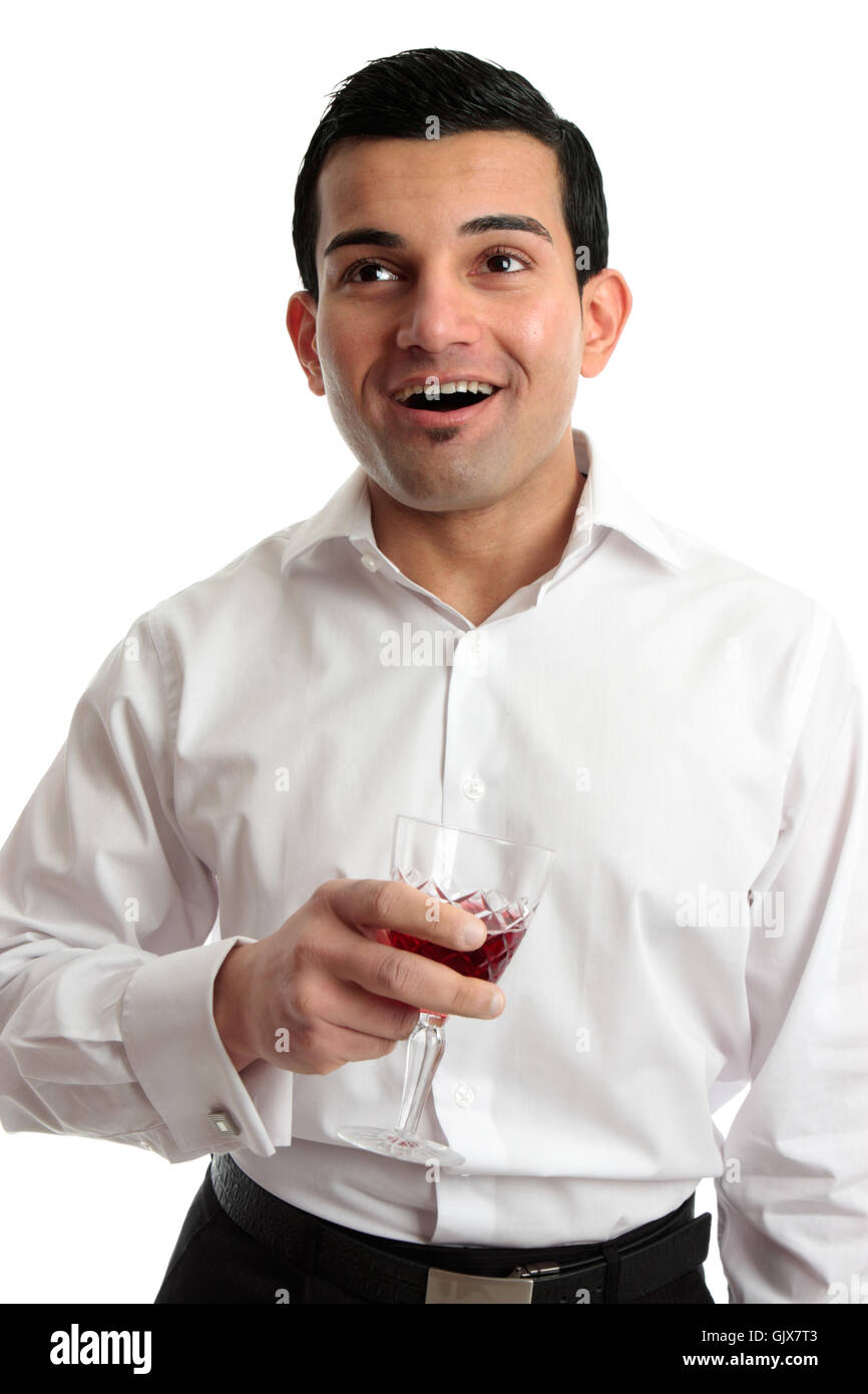 Happy man looking up Stock Photo - Alamy