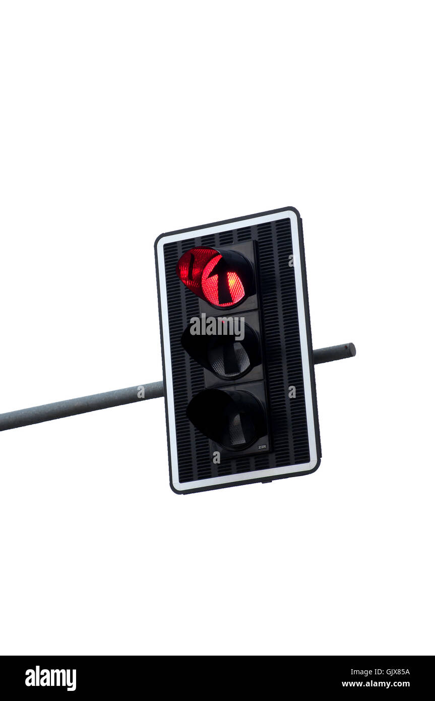Red color on the traffic light Stock Photo - Alamy