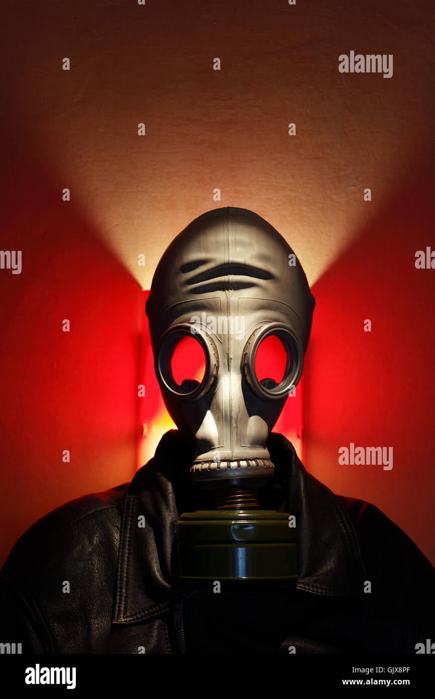 Gas Mask Man Stock Photo - Alamy