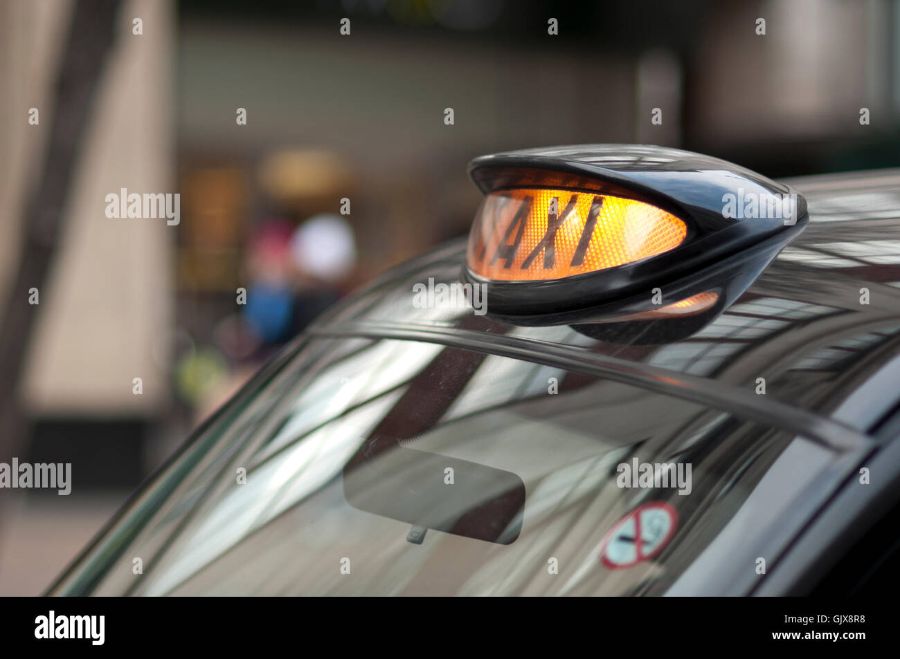 London black cab sign Stock Photo - Alamy