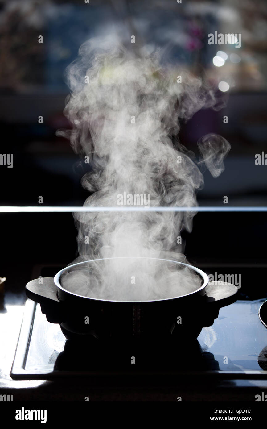 Stove steam kettle kitchen hi-res stock photography and images - Alamy