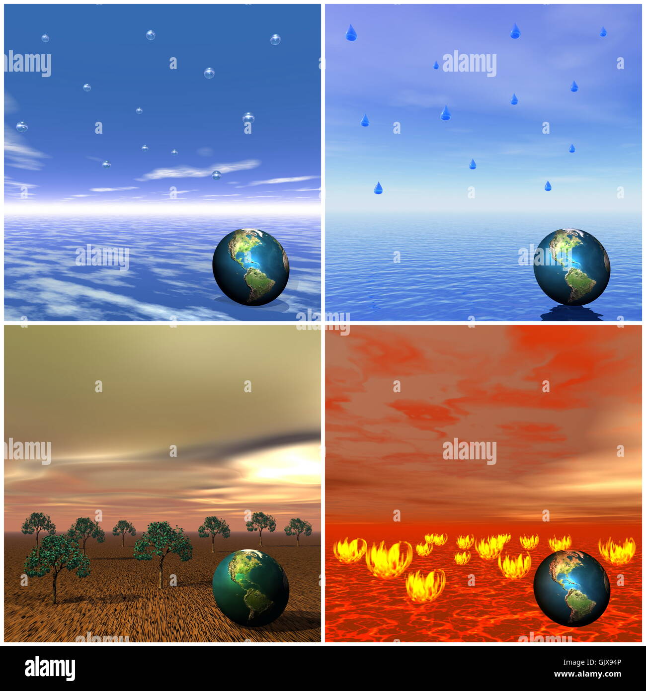 Four basic elements hi-res stock photography and images - Alamy