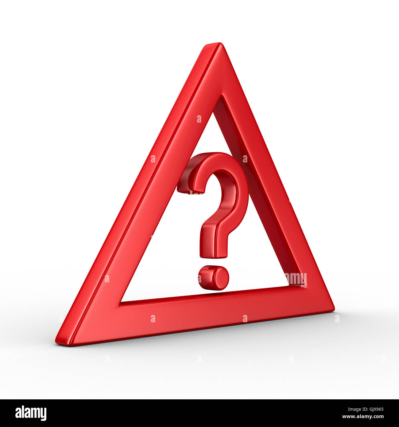 Attention. traffic sign on white background. Isolated 3D image Stock ...