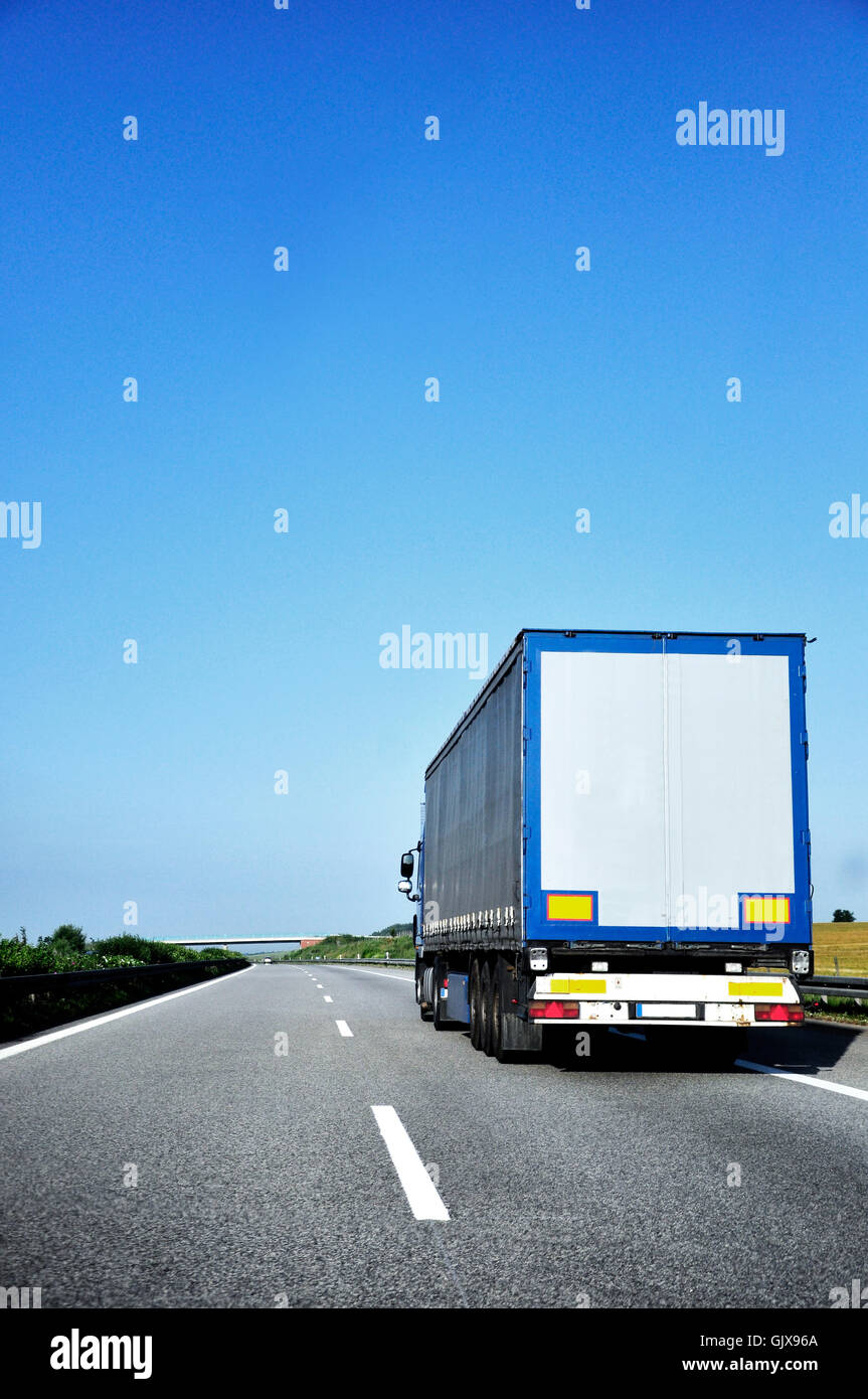 Truck on the highway Stock Photo - Alamy