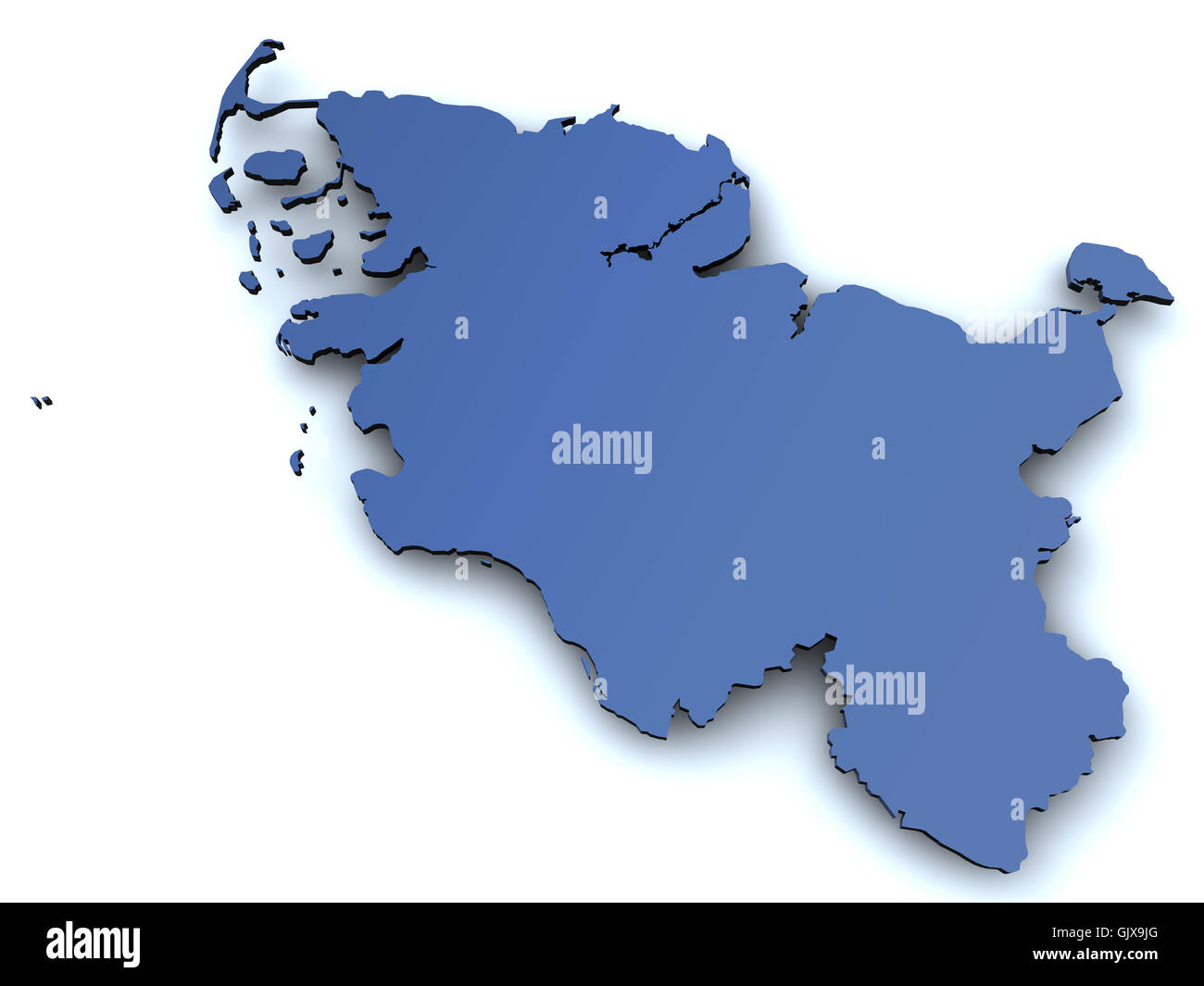 map of schleswig holstein Stock Photo - Alamy