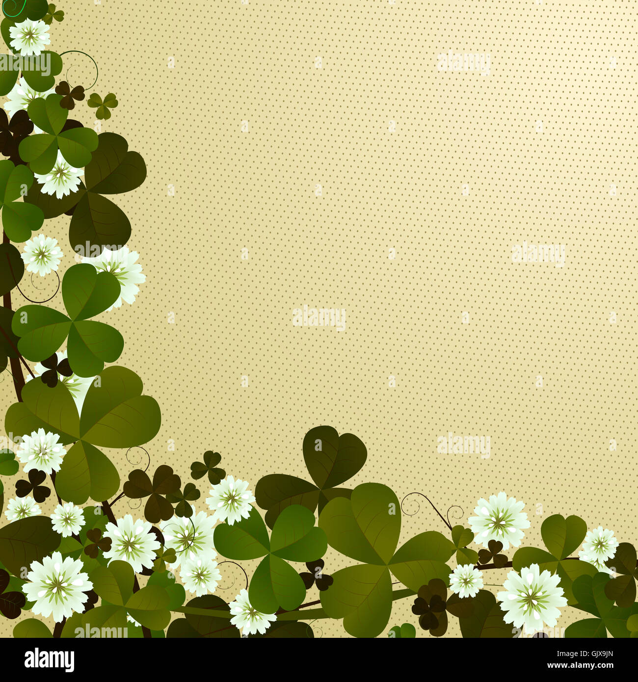 Clover leaf border Stock Photo - Alamy