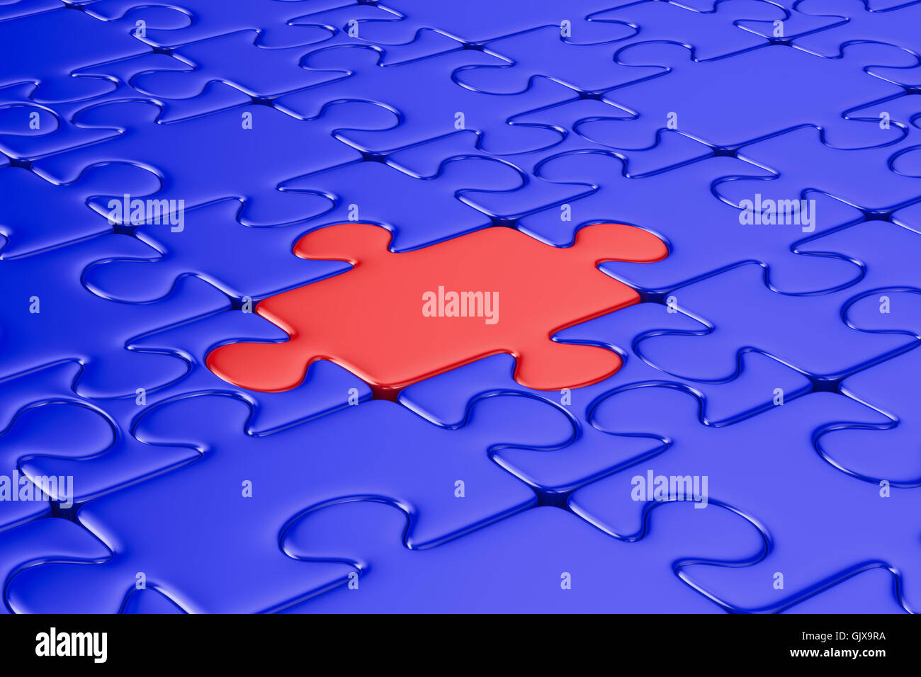 Blank jigsaw puzzle one piece hi-res stock photography and images - Alamy