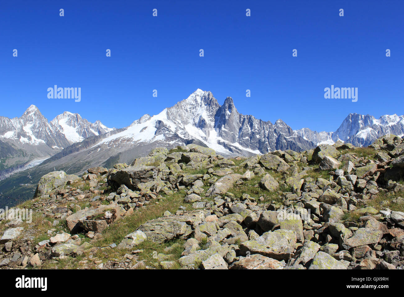 Mont-Blanc massif, Chamonix, France Stock Photo - Alamy