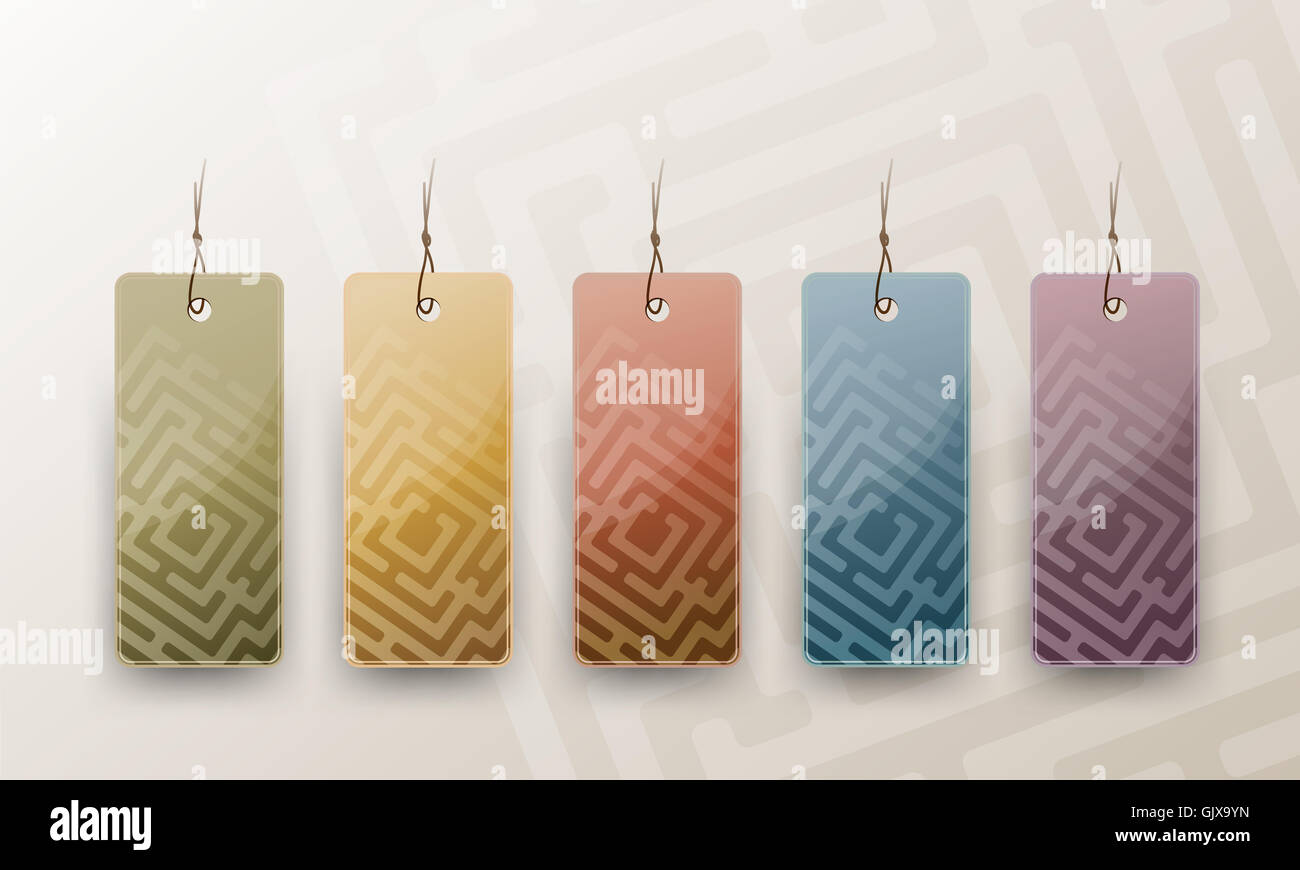 Set of Blank Tags Stock Photo - Alamy