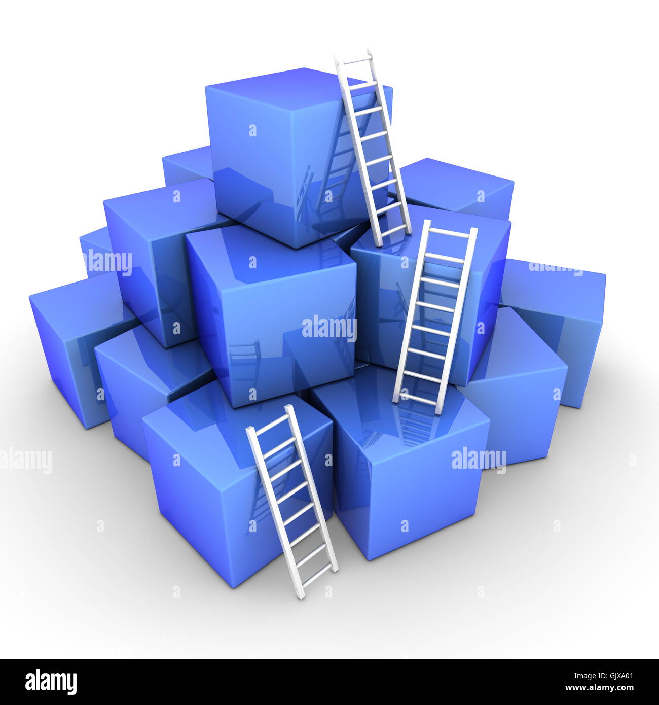 White ladders hi-res stock photography and images - Alamy