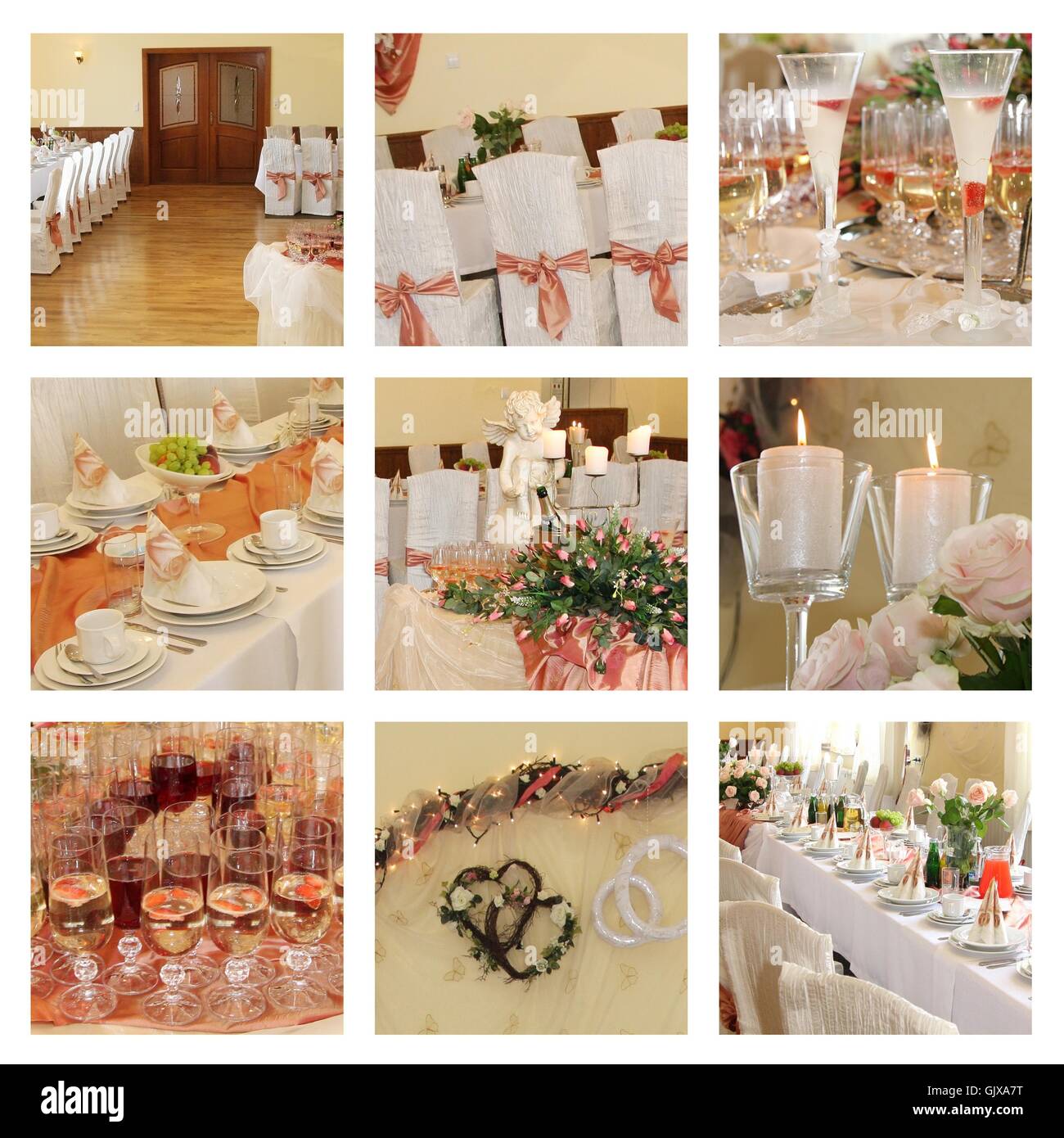 Banquet hall decorated wedding Cut Out Stock Images & Pictures - Alamy