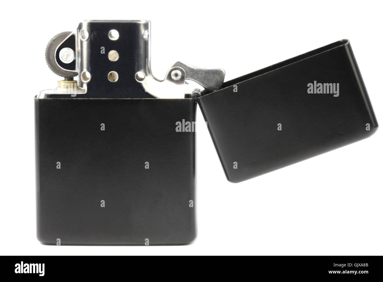 Black lighter on a white background Stock Photo - Alamy