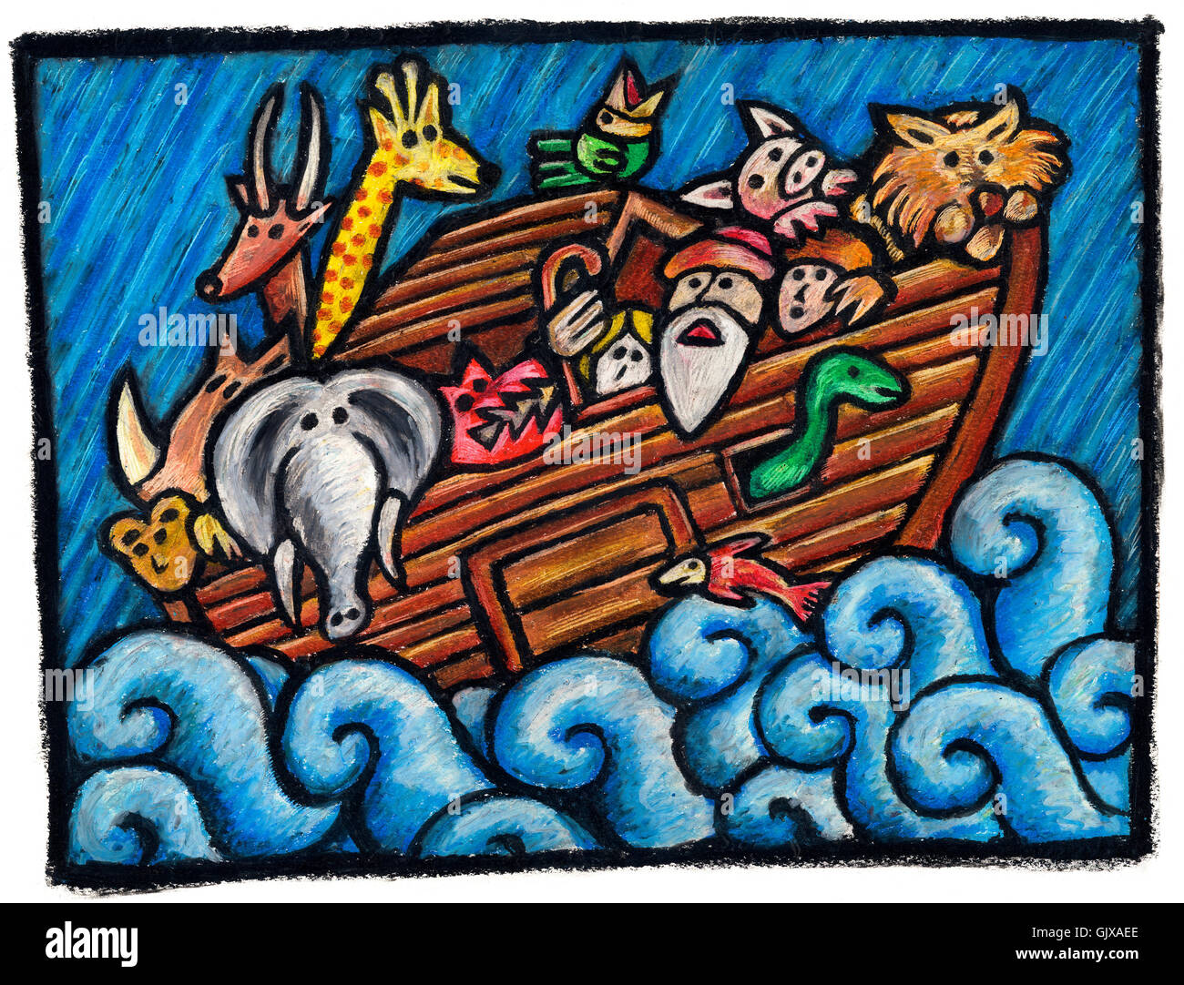 Noah's ark illustration hi-res stock photography and images - Alamy