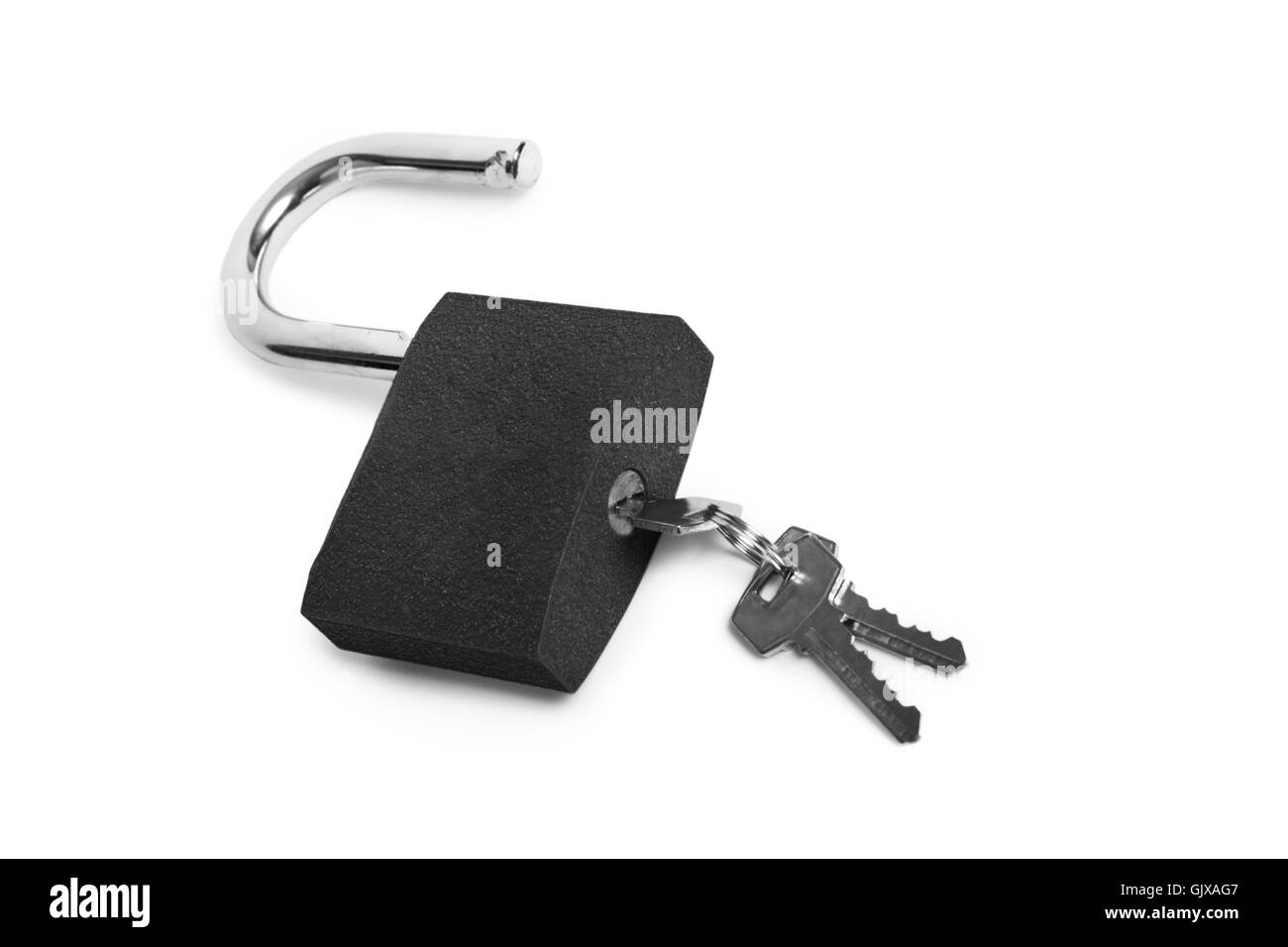 Lock with key isolated Stock Photo - Alamy