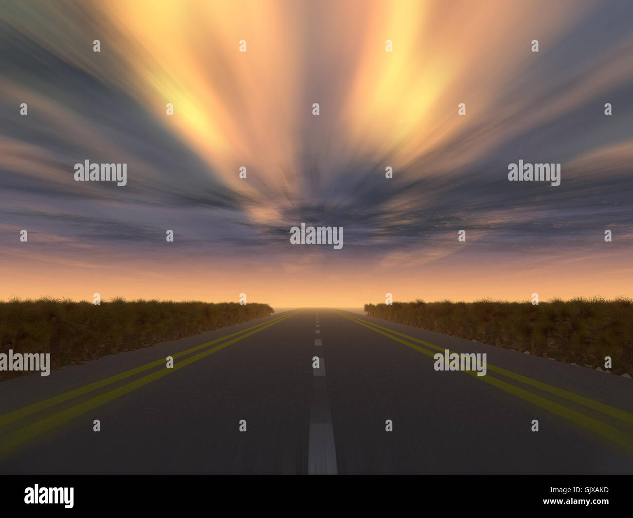 night speed highway Stock Photo - Alamy