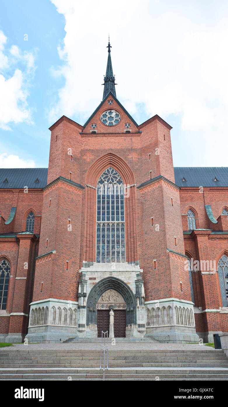 The famous Uppsala cathedral- the largest church in Scandinavia Stock ...