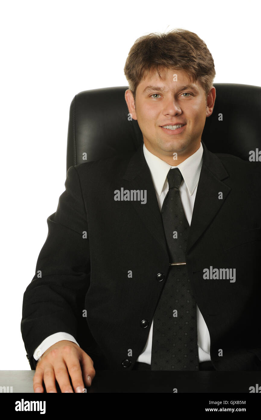 The young businessman isolated on a white background Stock Photo - Alamy