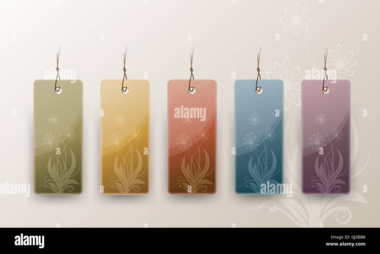 Set of Blank Tags Stock Photo - Alamy