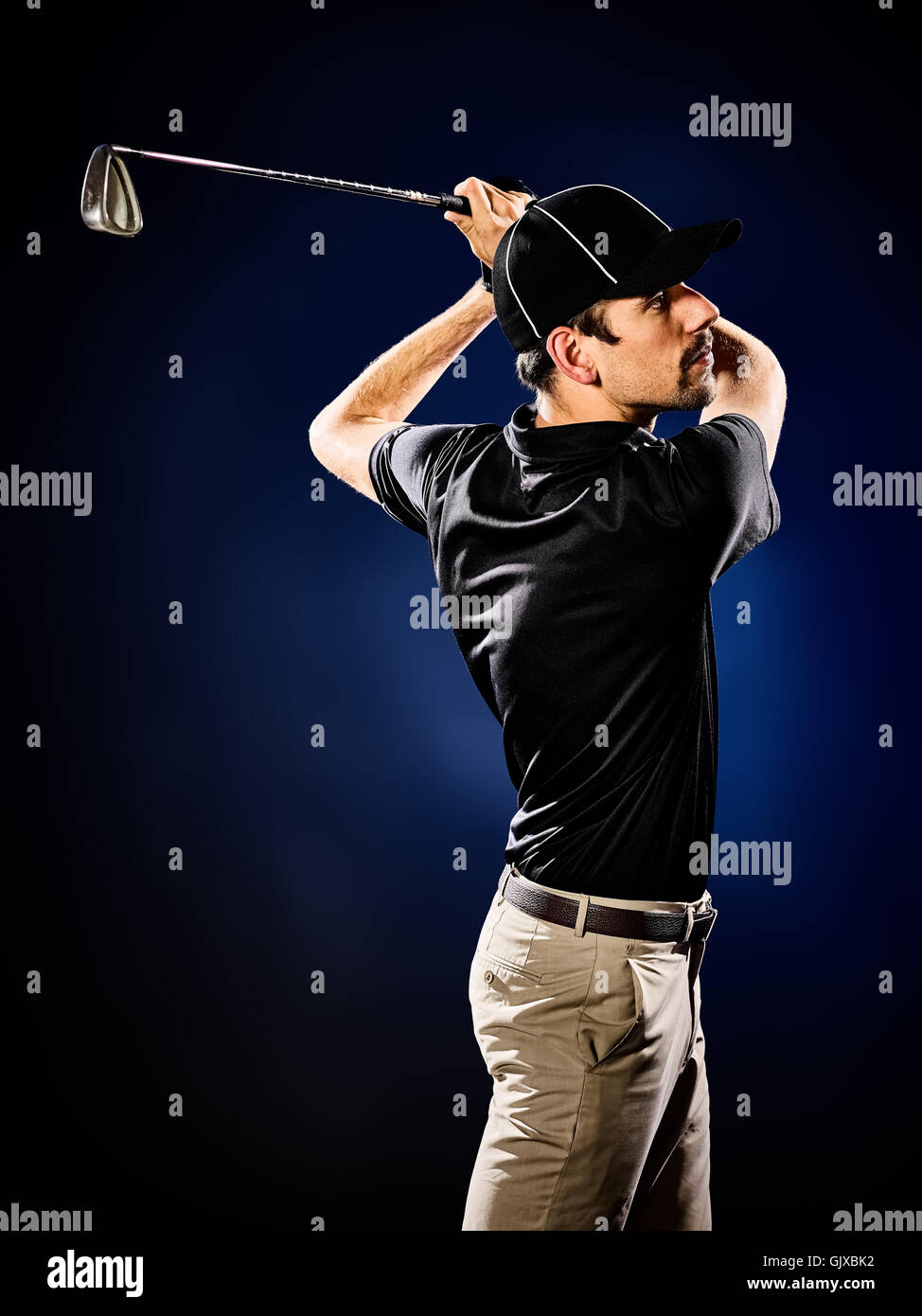 Male golfing hi-res stock photography and images - Alamy