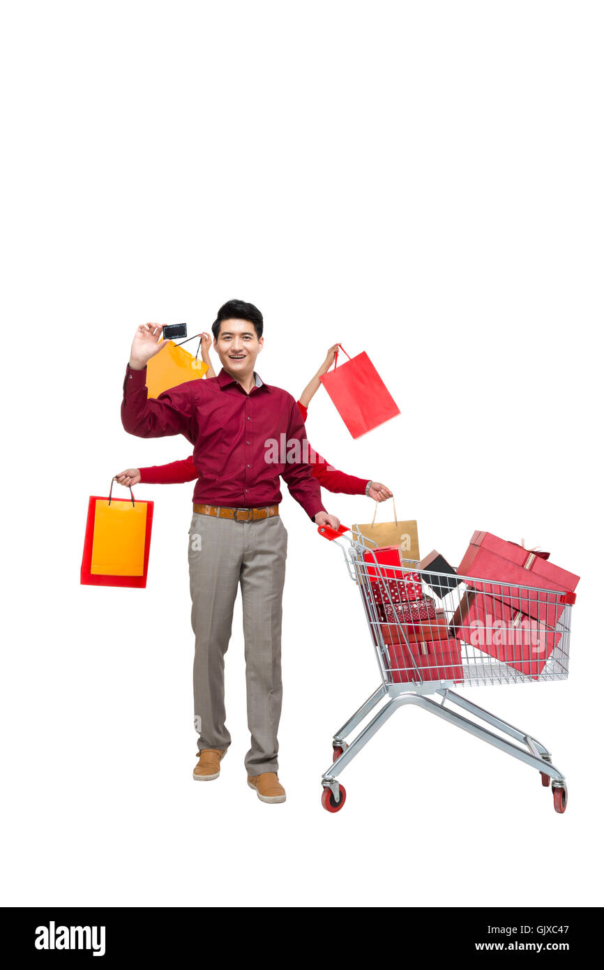 Studio shot Shopping Stock Photo - Alamy
