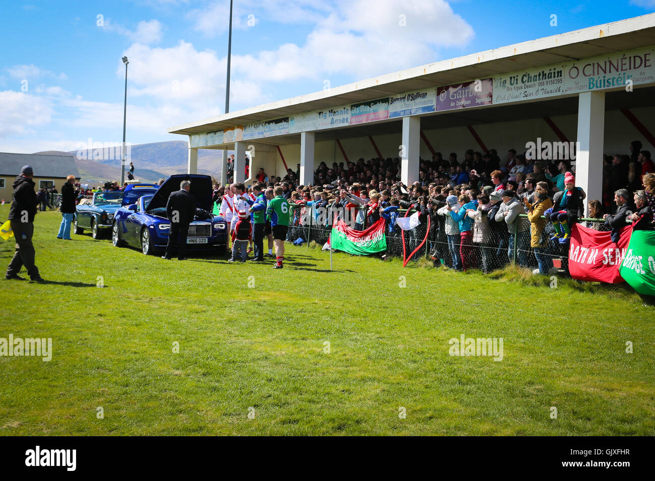 Chris Evans and Matt LeBlanc on the film set of 'Top Gear' at Dingle ...