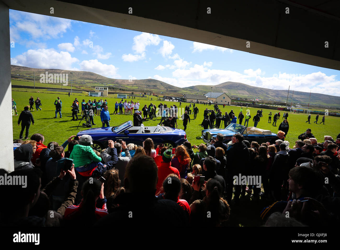 Chris Evans and Matt LeBlanc on the film set of 'Top Gear' at Dingle ...