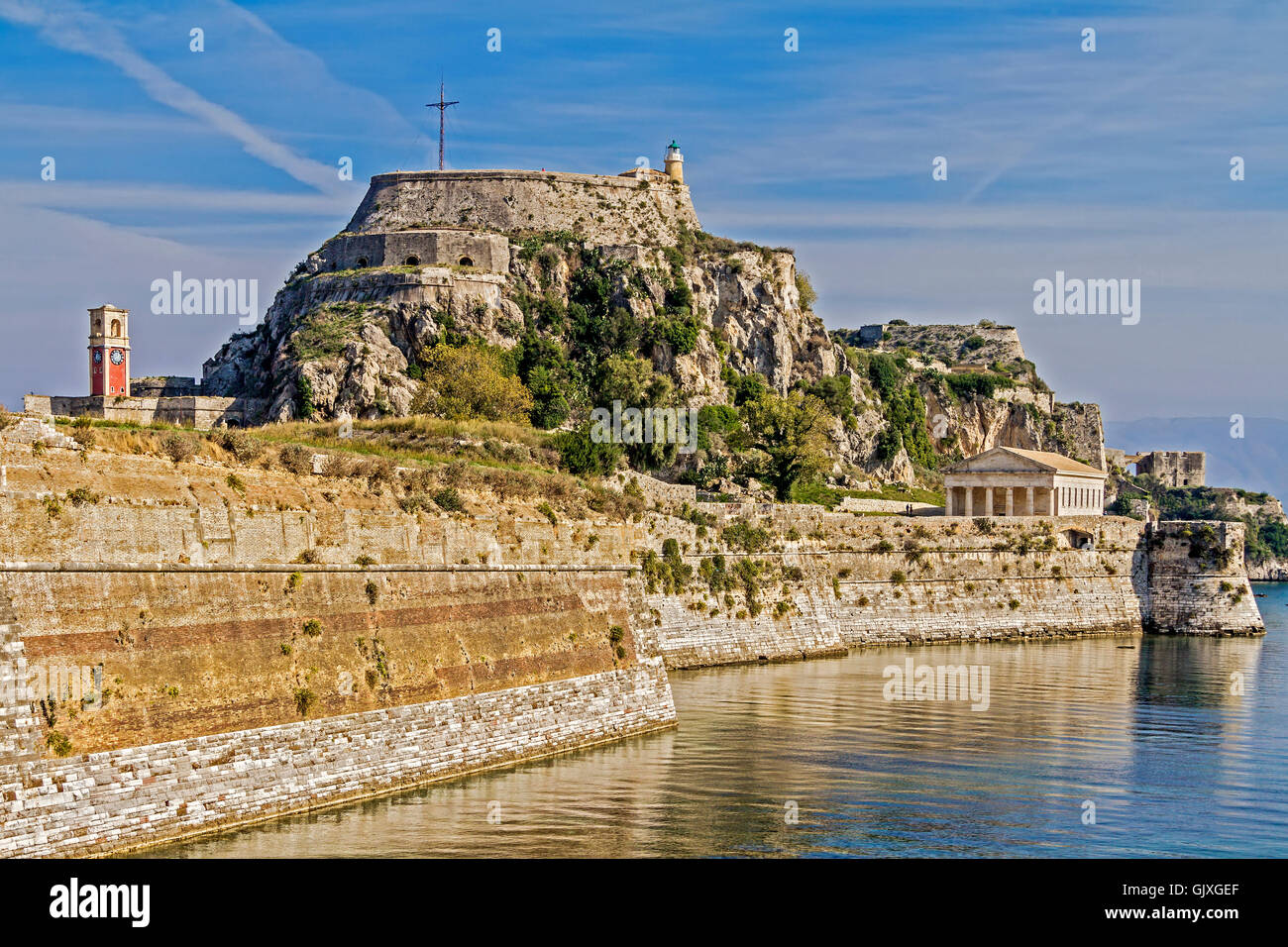 The Old Fortress Corfu Town Corfu Greece Stock Photo - Alamy
