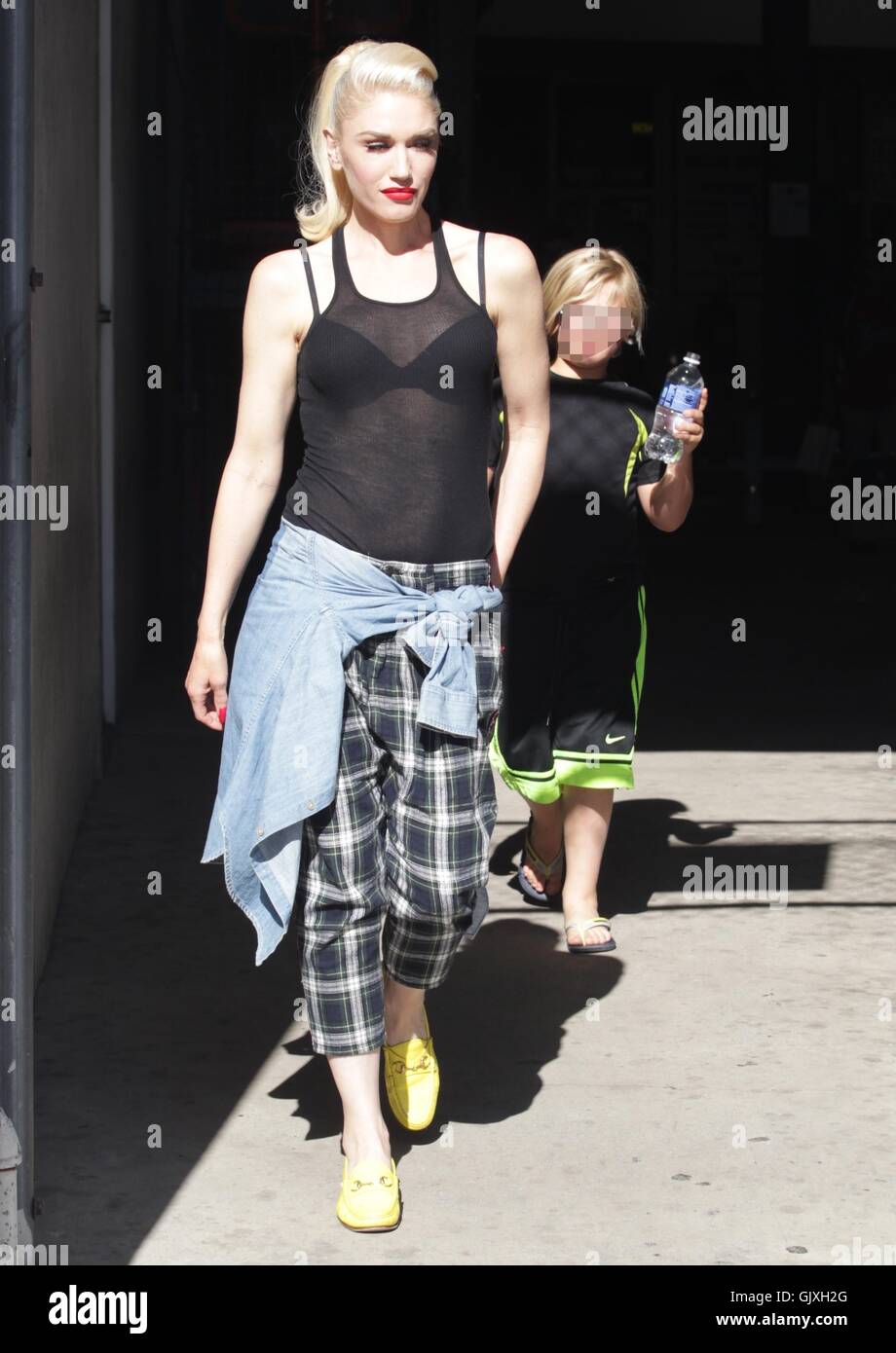 Gwen Stefani out with her three sons in Burbank, California Featuring ...