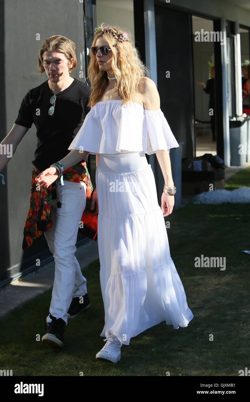 Andrea Pejic seen attending the Paradise House Interview magazine party ...