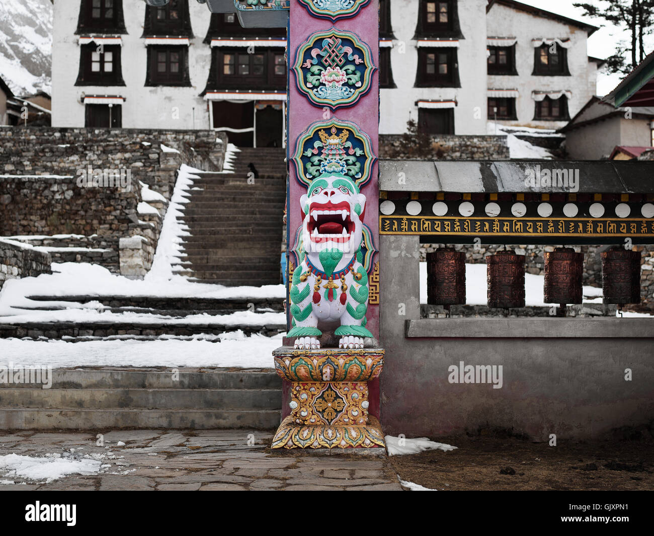A shrine outside a monastery in Tengboche, Nepal Stock Photo - Alamy