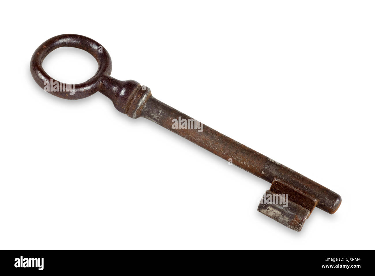 Old Key isolated on white background Stock Photo - Alamy