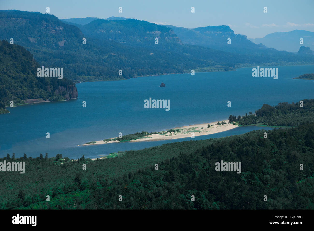 Columbia River View from Vista Point, OR Stock Photo - Alamy