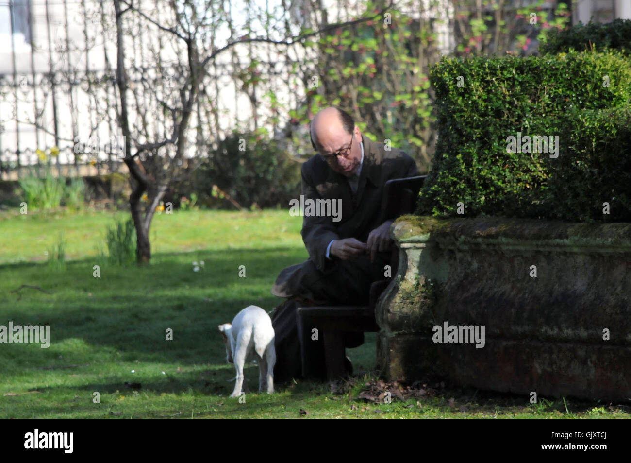Tim Roth filming the BBC drama 'Rillington Place' in Scotland Featuring ...