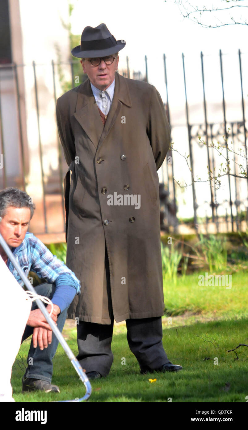 Tim Roth filming the BBC drama 'Rillington Place' in Scotland Featuring ...