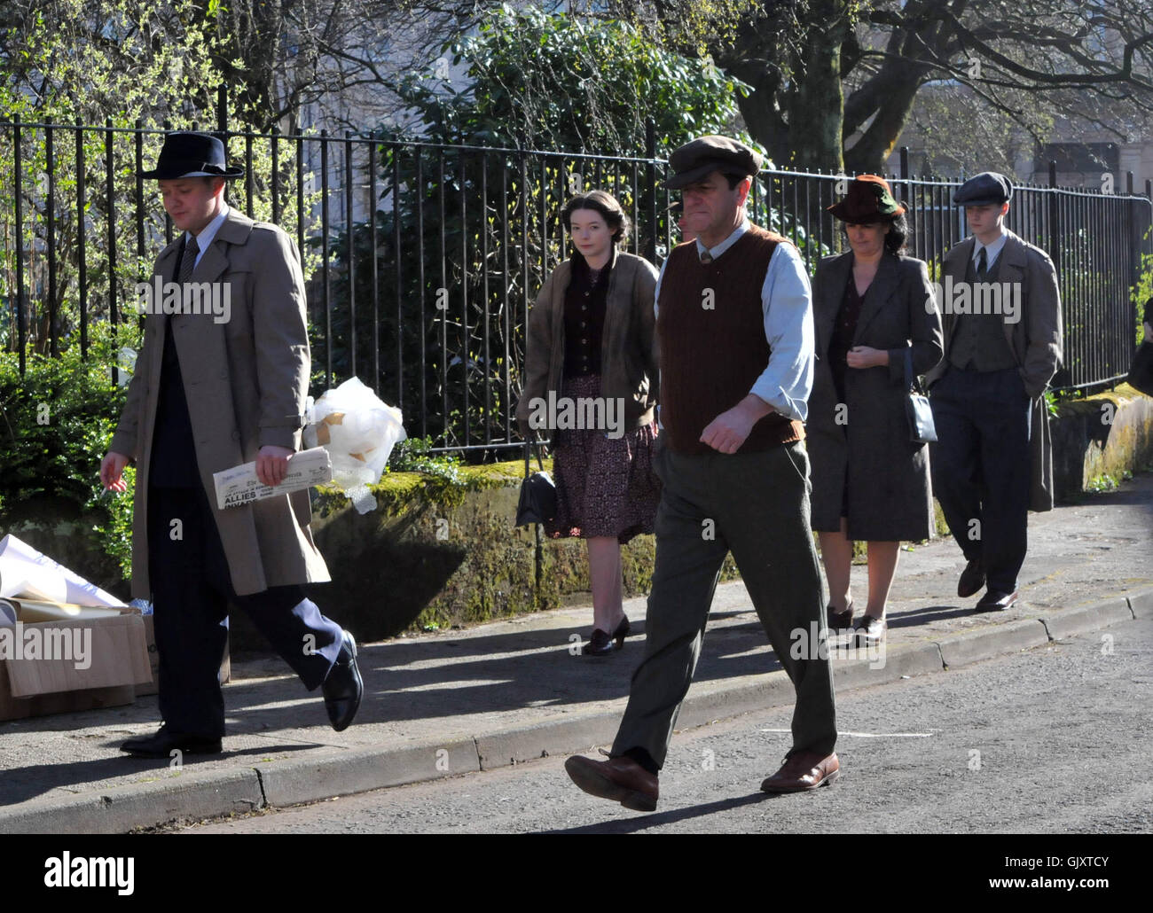 Tim Roth filming the BBC drama 'Rillington Place' in Scotland Featuring ...
