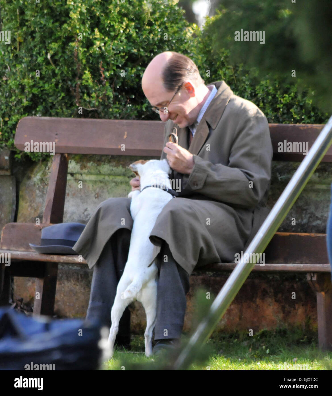 Tim Roth filming the BBC drama 'Rillington Place' in Scotland Featuring ...