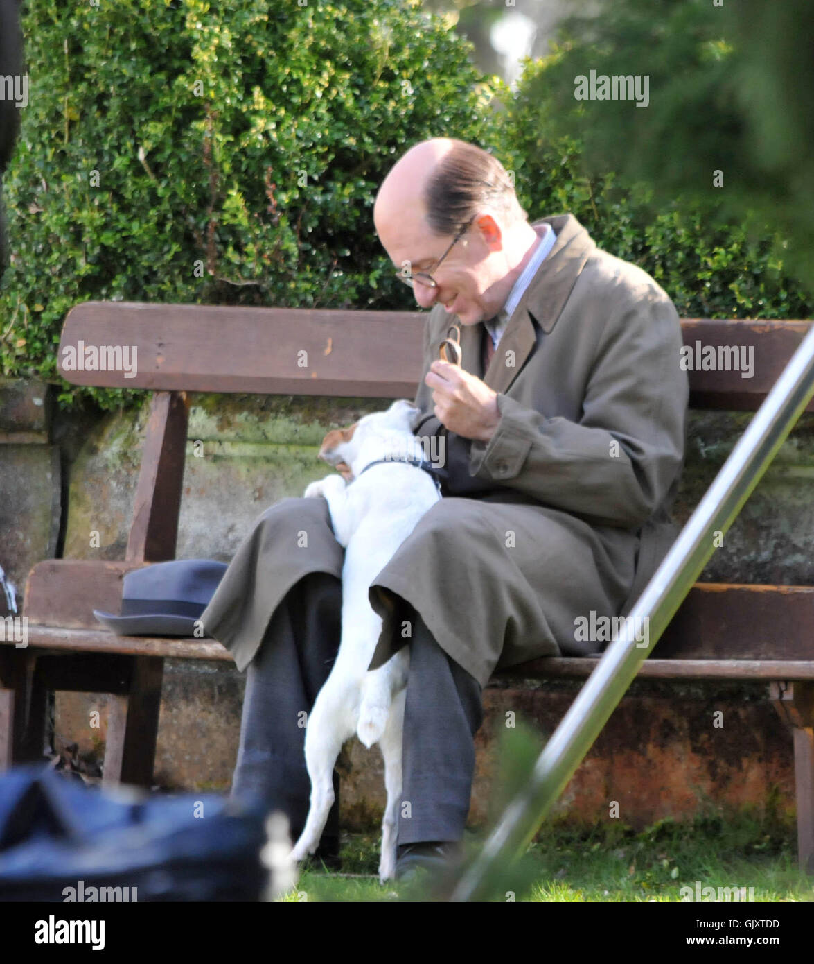 Tim Roth filming the BBC drama 'Rillington Place' in Scotland Featuring ...