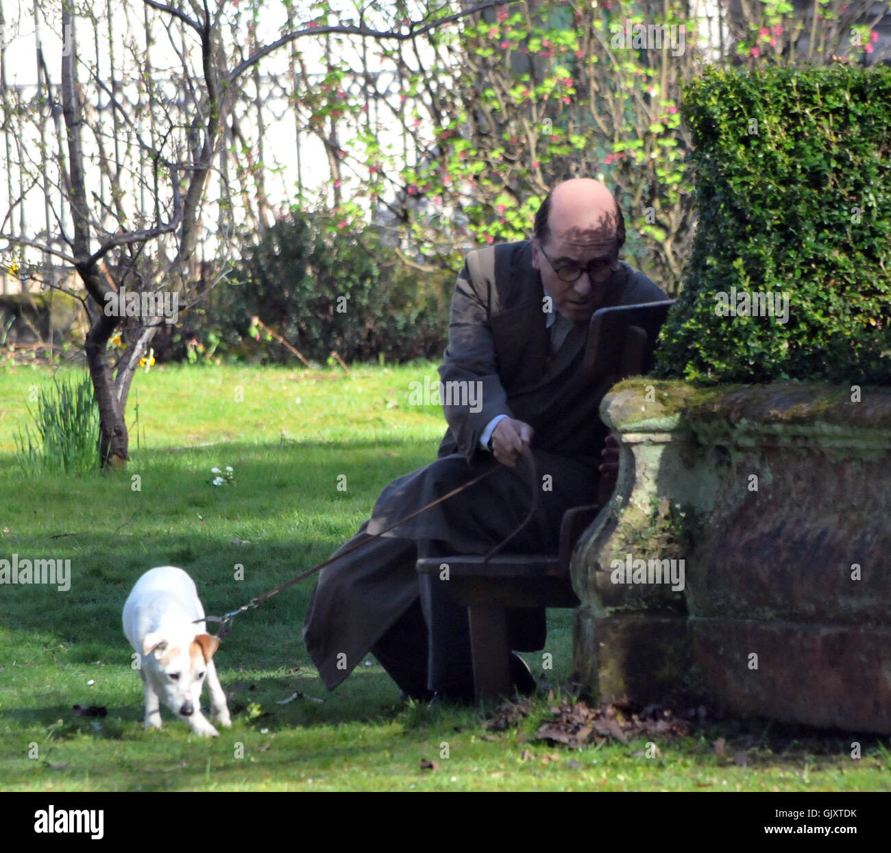 Tim Roth filming the BBC drama 'Rillington Place' in Scotland Featuring ...