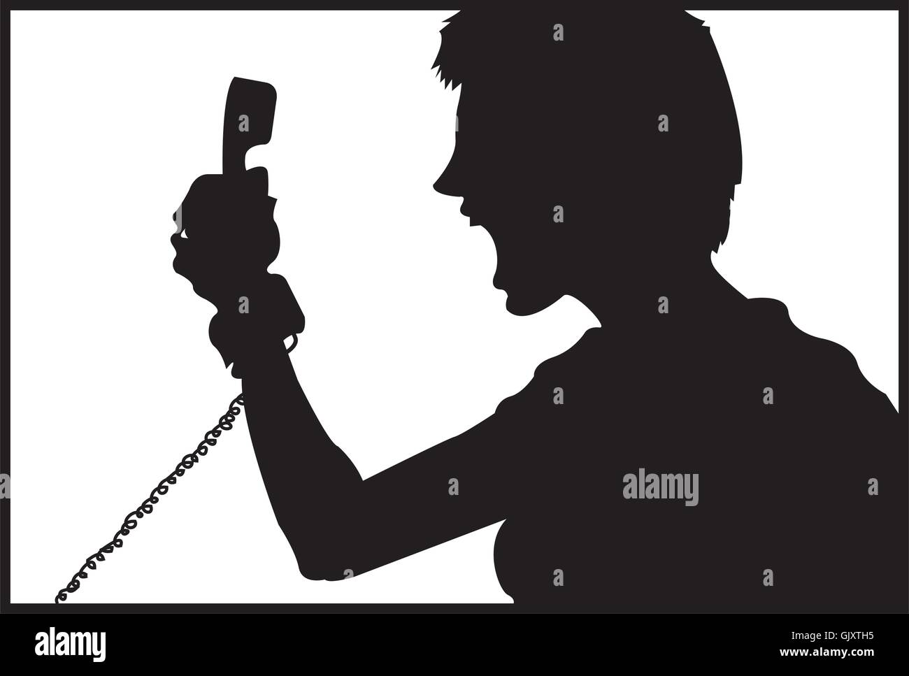 Man shouting phone Stock Vector Images - Alamy