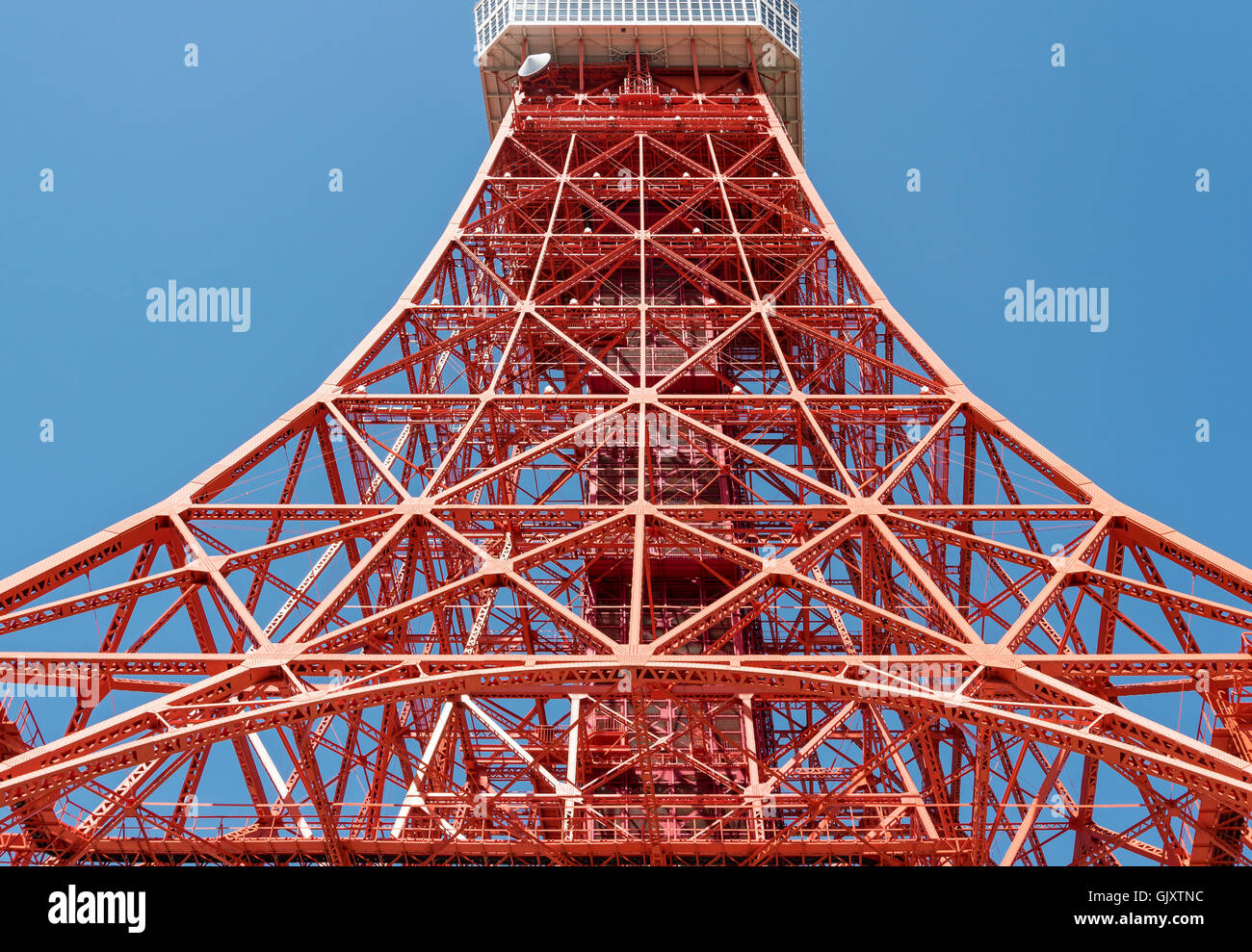 Low-angle view of Tokyo Tower, Japan Stock Photo - Alamy