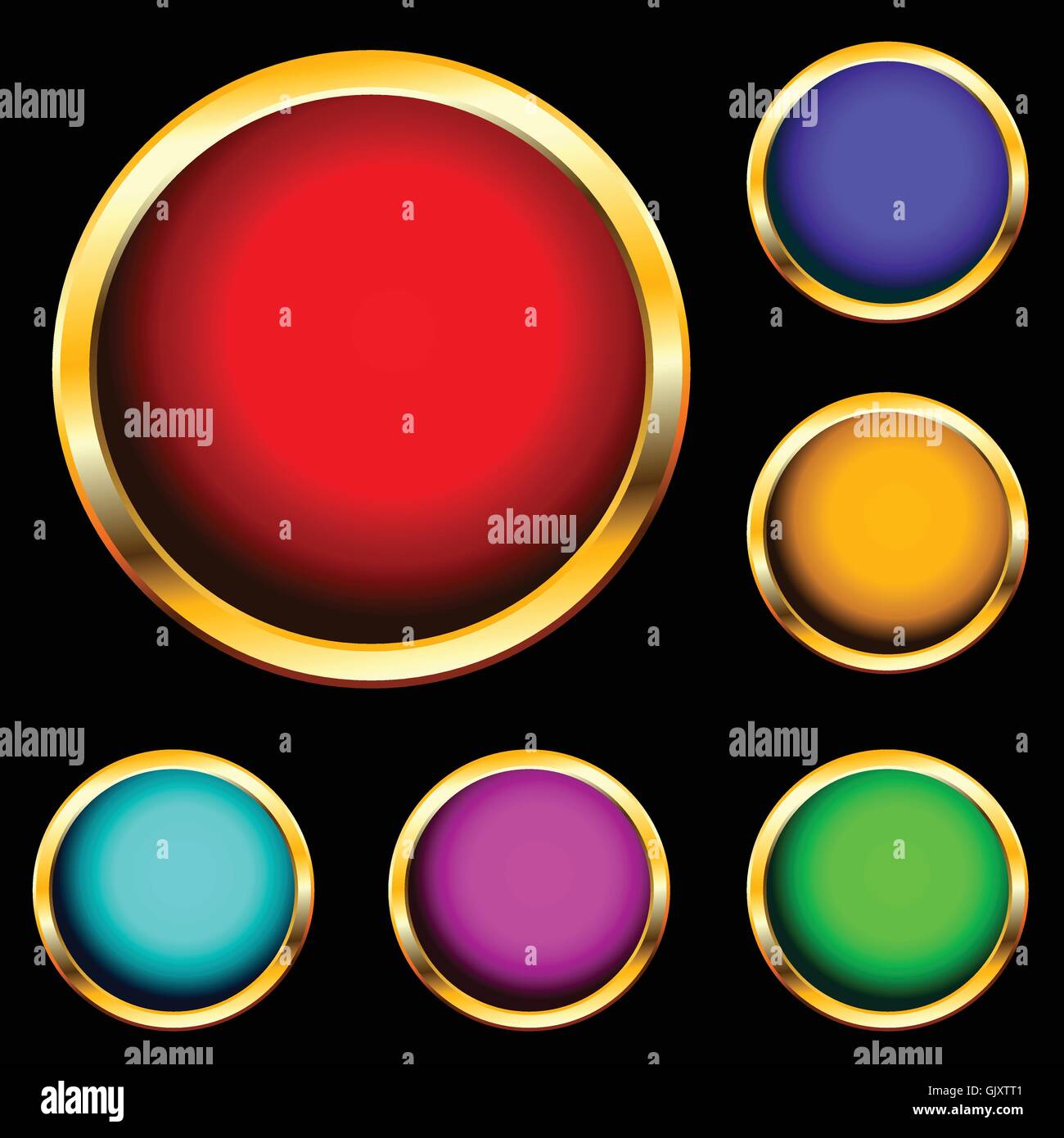 set of buttons Stock Vector Image & Art - Alamy