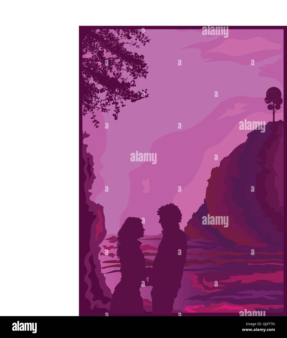 Couple view perspective Stock Vector Images - Alamy