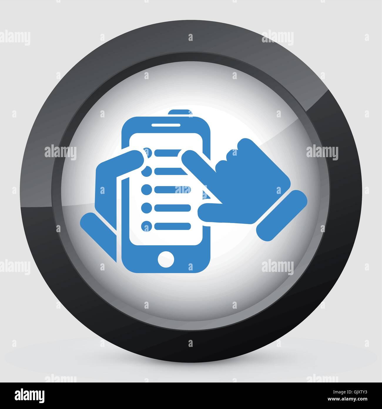 Smartphone list icon Stock Vector Image & Art - Alamy