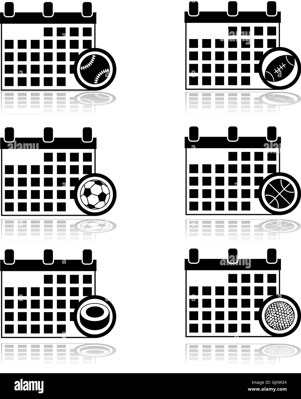 Cartoon calendar Black and White Stock Photos & Images - Alamy