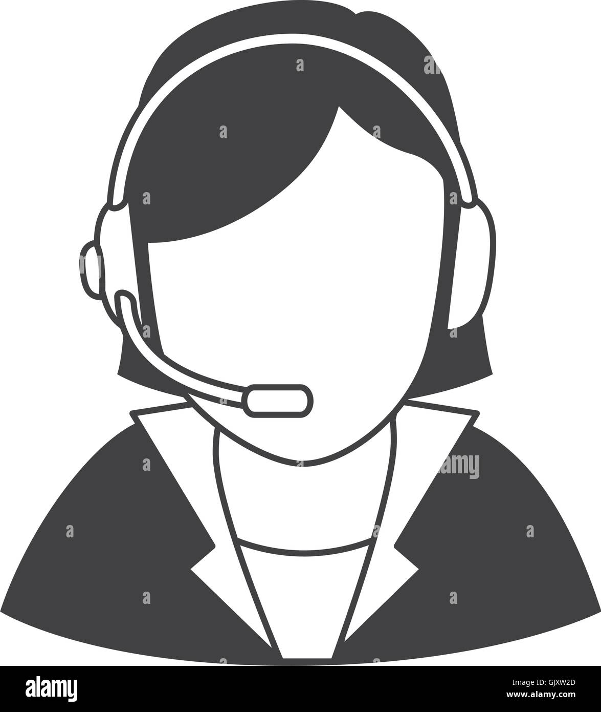 person operator headset Stock Vector Image & Art - Alamy