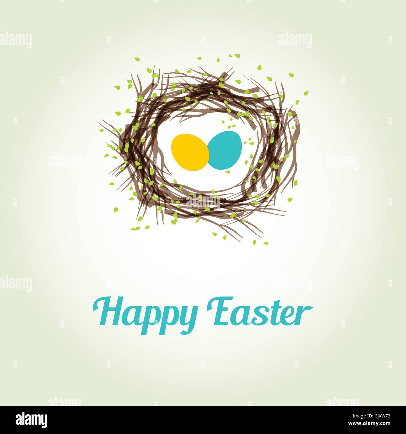 Bird nesting in tree Stock Vector Images - Alamy