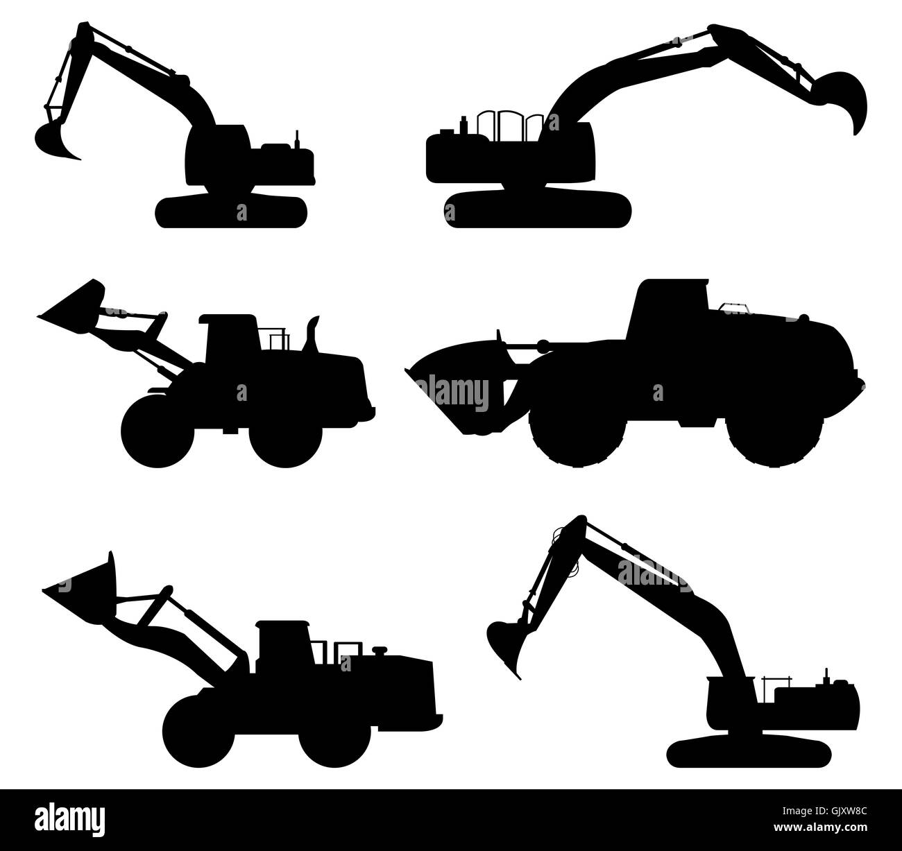 Industrial excavators Black and White Stock Photos & Images - Alamy
