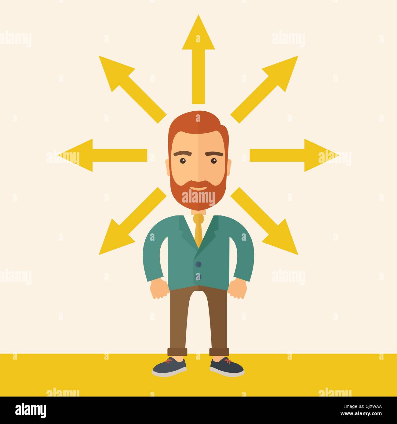 Businessman holding vision growth Stock Vector Images - Alamy