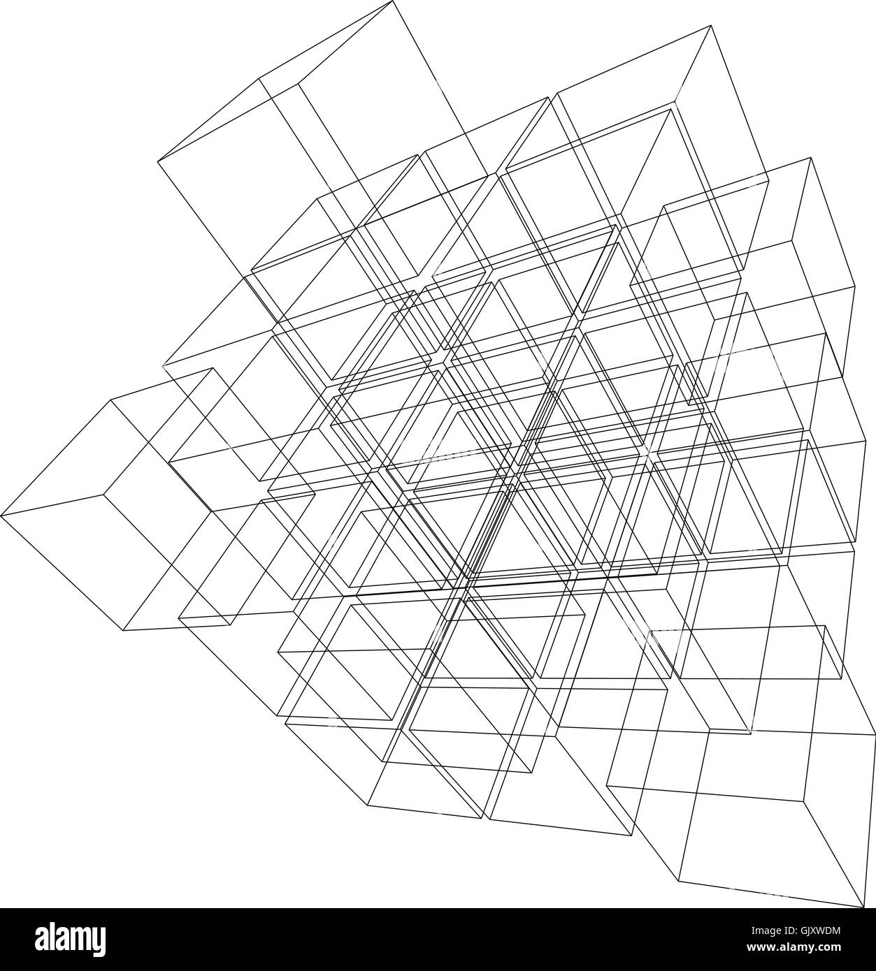 Vector illustration of 3d cubes Stock Vector Image & Art - Alamy